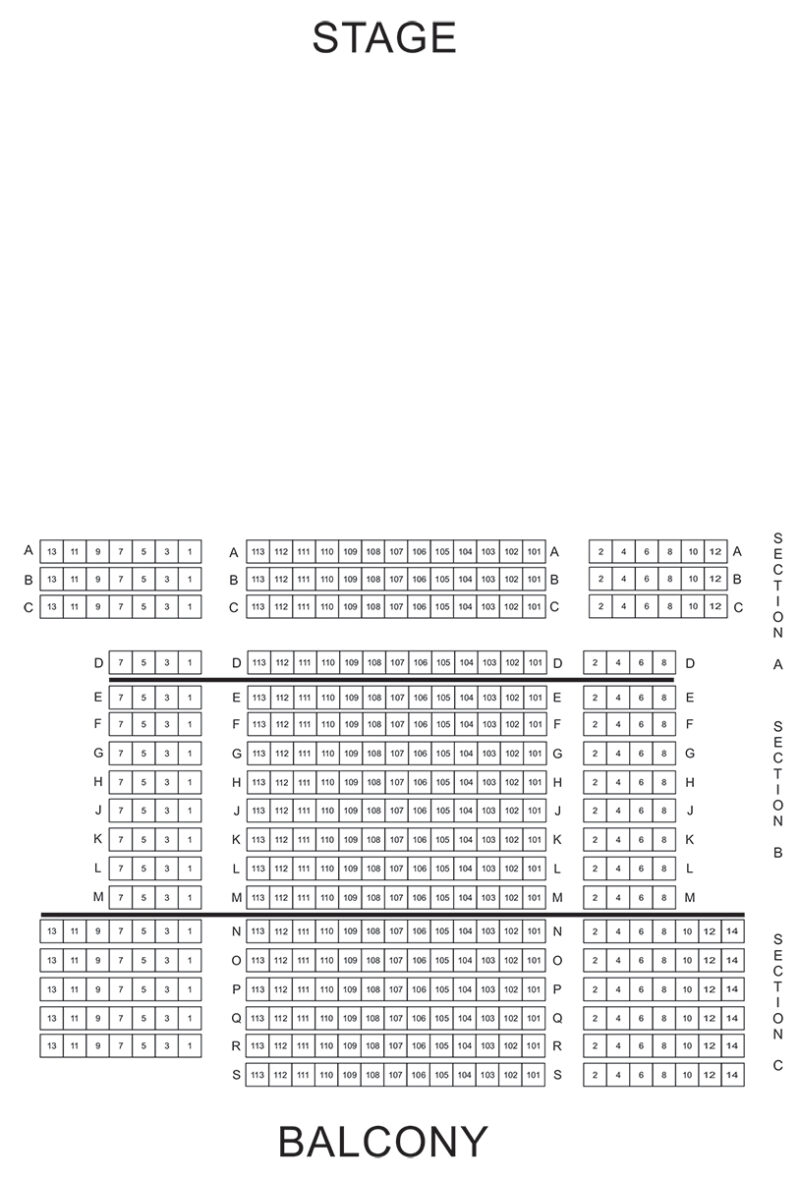 Seating Charts at The Ritz Theatre | Historic Performing Arts in Tiffin ...
